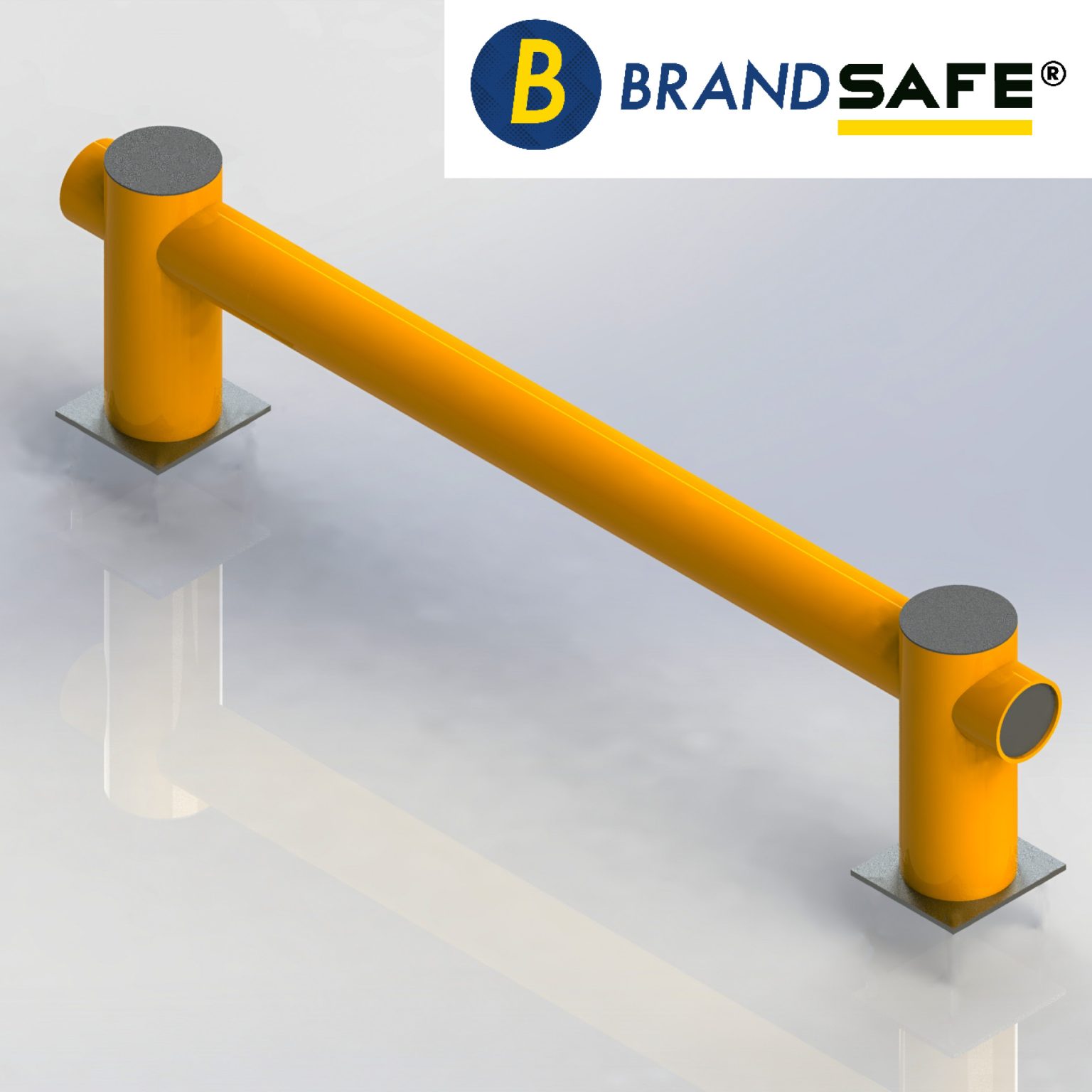 End of Aisle Single Rail Barrier - Rack Group