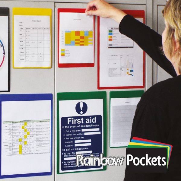 Coloured Document Pockets | Rainbow Pockets - Beaverswood